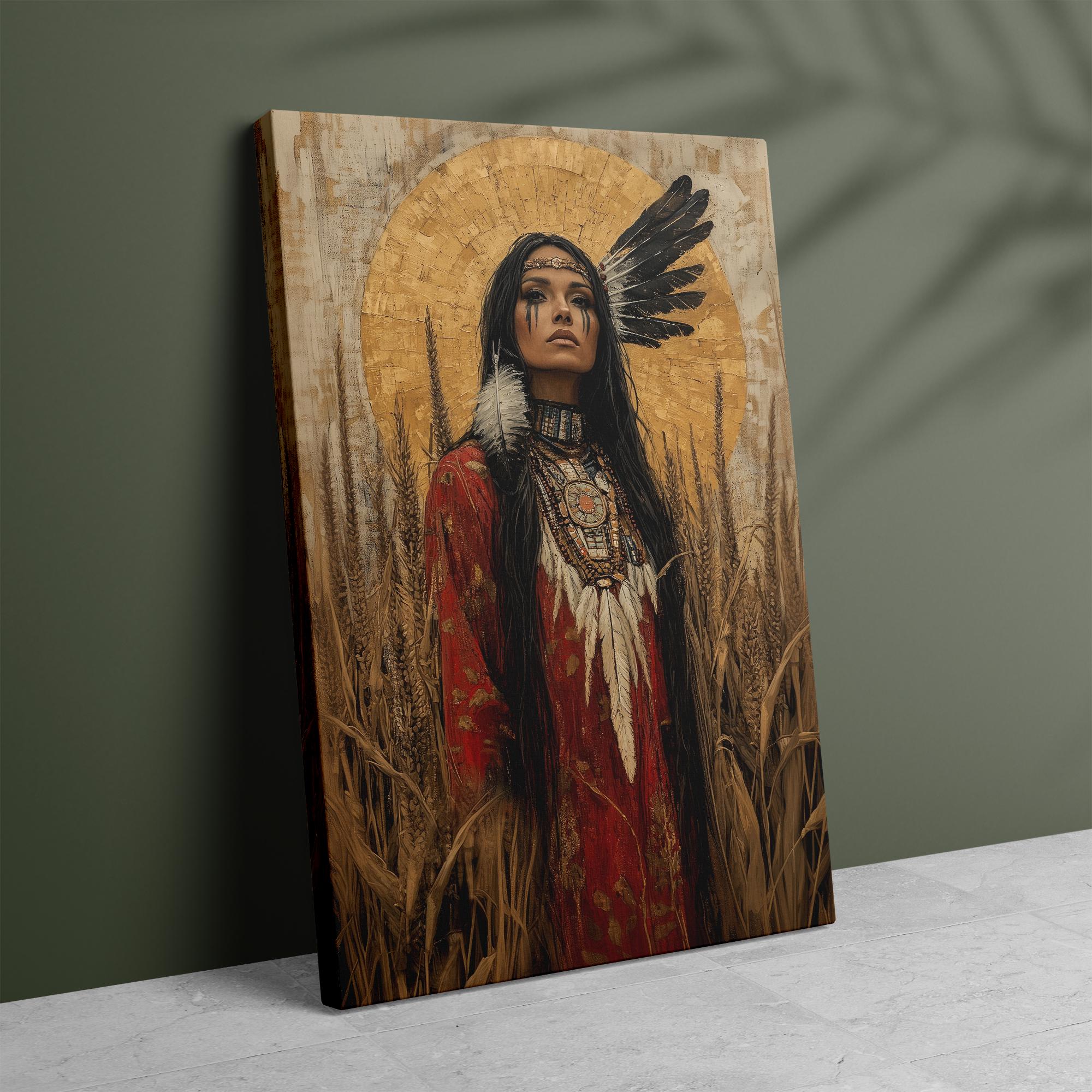 Goddess Selu Print, Cherokee Corn Goddess Wall Art, Native Woman ...