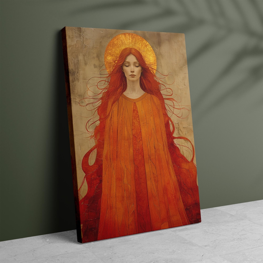 Arte em tela Brigid, "O Coração da Forja Sagrada", Mitologia Celta ...