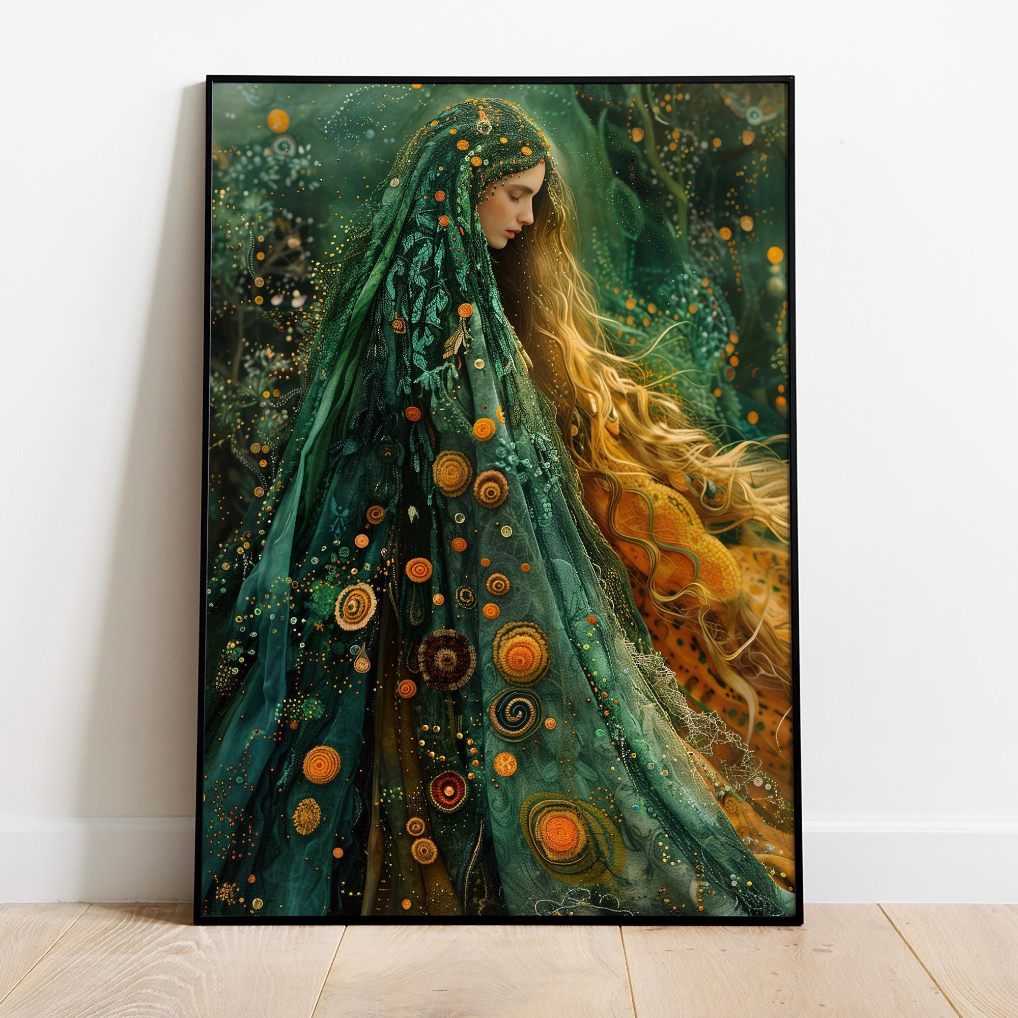 Danu Celtic Goddess Art | Irish Mythology | Emerald Mosaic Print ...