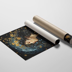 Nyx Greek Goddess of Night Sky, Premium Matte Poster, Mythology Wall ...