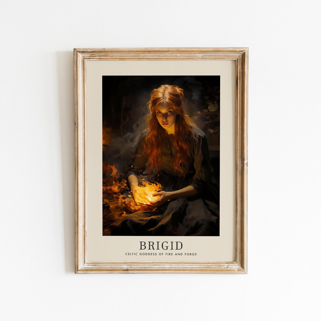 Goddess Brigid Wall Art Romanticism Style, Celtic Goddess of Fire and ...