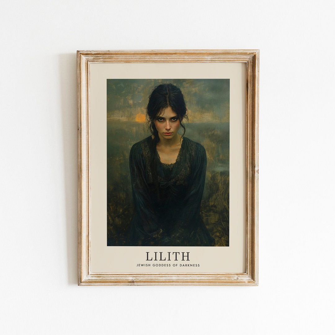 Lilith Jewish Goddess of Darkness, Tonalism Style, Divine Feminine Art ...