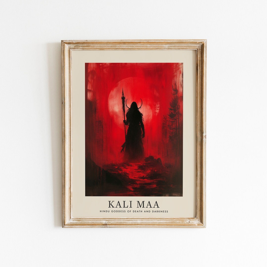 Kali Maa Hindu Goddess of Death and Darkness, Tonalism Style, Hindu ...