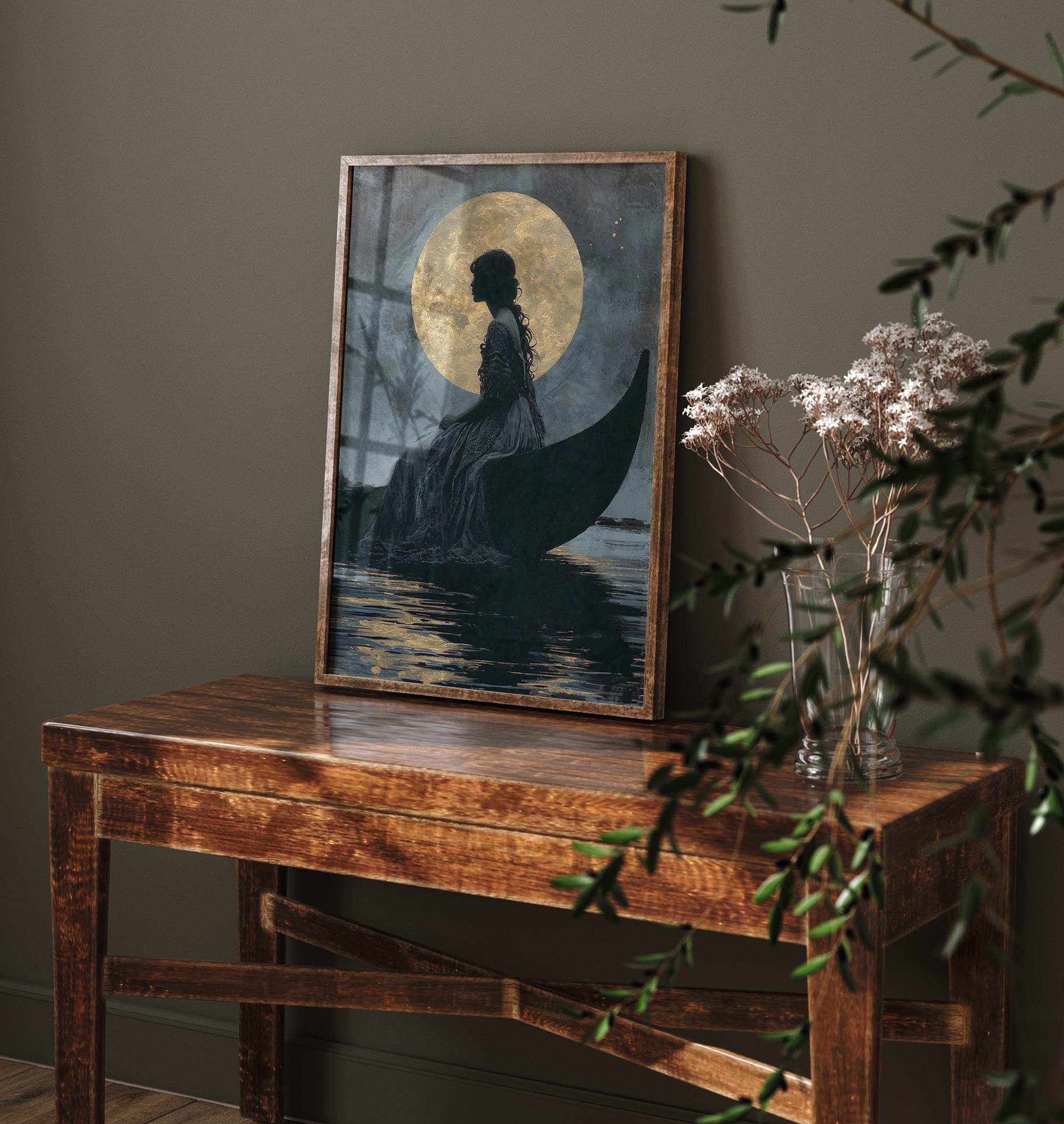 Galene Greek Goddess of Calm Waters, Greek Mythology Decor, Art Nouveau ...