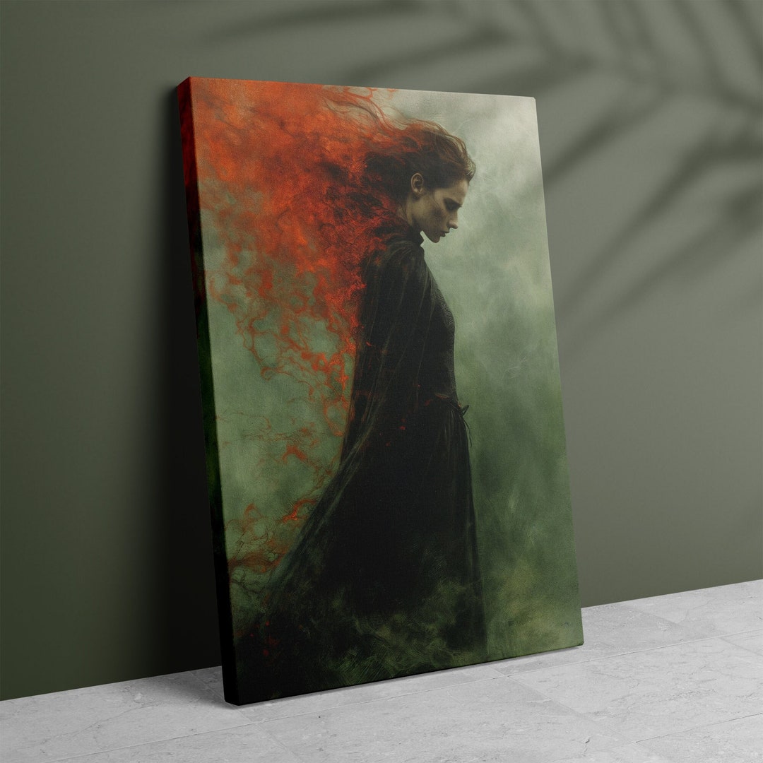 Goddess Brigid Canvas Art, Canvas Painting, Celtic Goddess of Fire ...