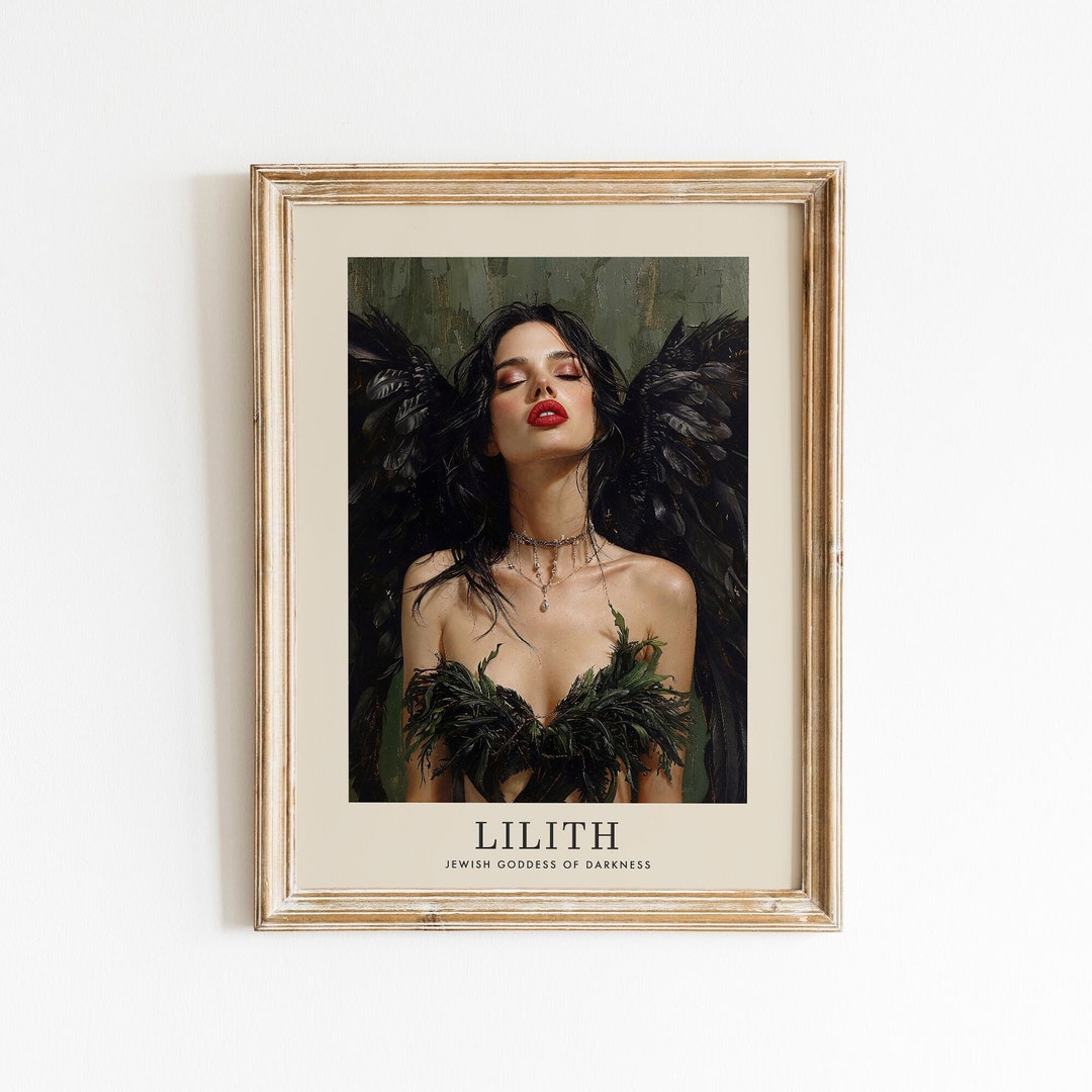 Dark Goddess Lilith Jewish Goddess of Darkness, Romanticism Print, Divine Feminine Art Mythology ...
