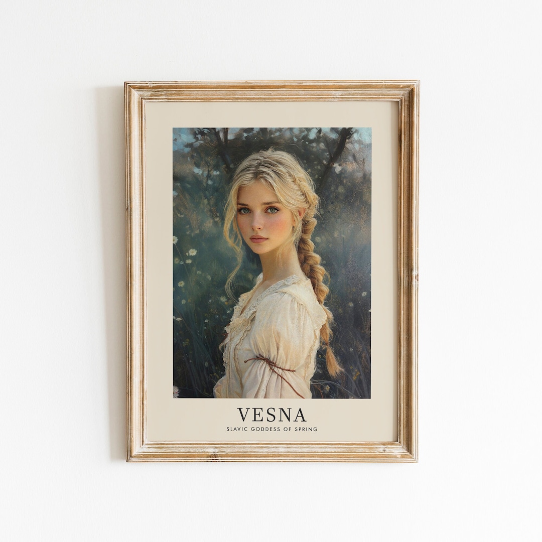 Vesna Slavic Goddess of Spring, Tonalism Style, Slavic Goddess Poster ...