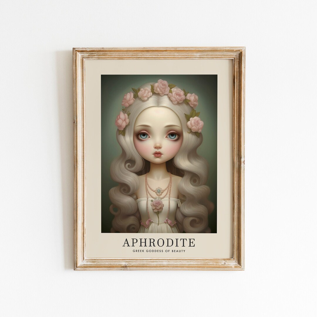 Goddess Aphrodite Wall Art Pop Surrealism, Greek Goddess of Beauty ...