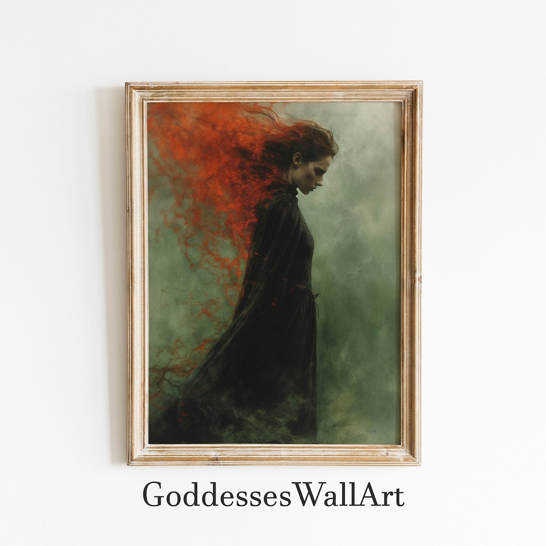 Brigid Art Print, Celtic Goddess of Fire and Forge, Celtic Mythology ...