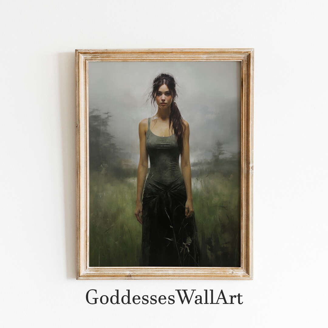 Artemis Art Print, Greek Goddess of Nature, Wall Art, Tonalism Style ...