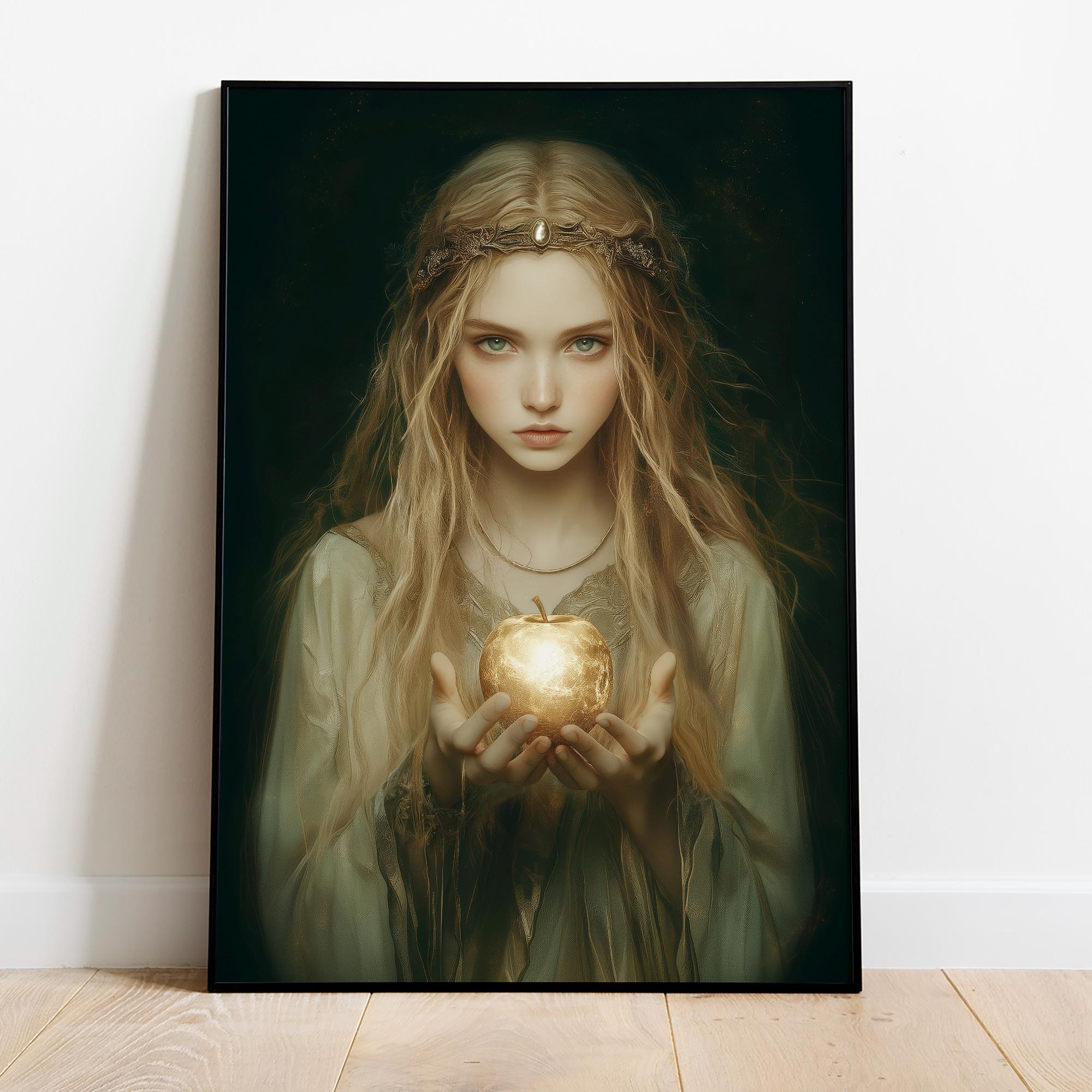 Idunn Goddess Wall Art | Norse Mythology Print | Golden Apples of Youth ...