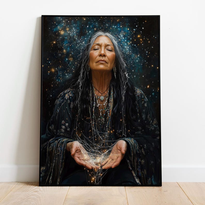 Grandmother Spider Wall Art, Native American Mythology, Indigenous ...