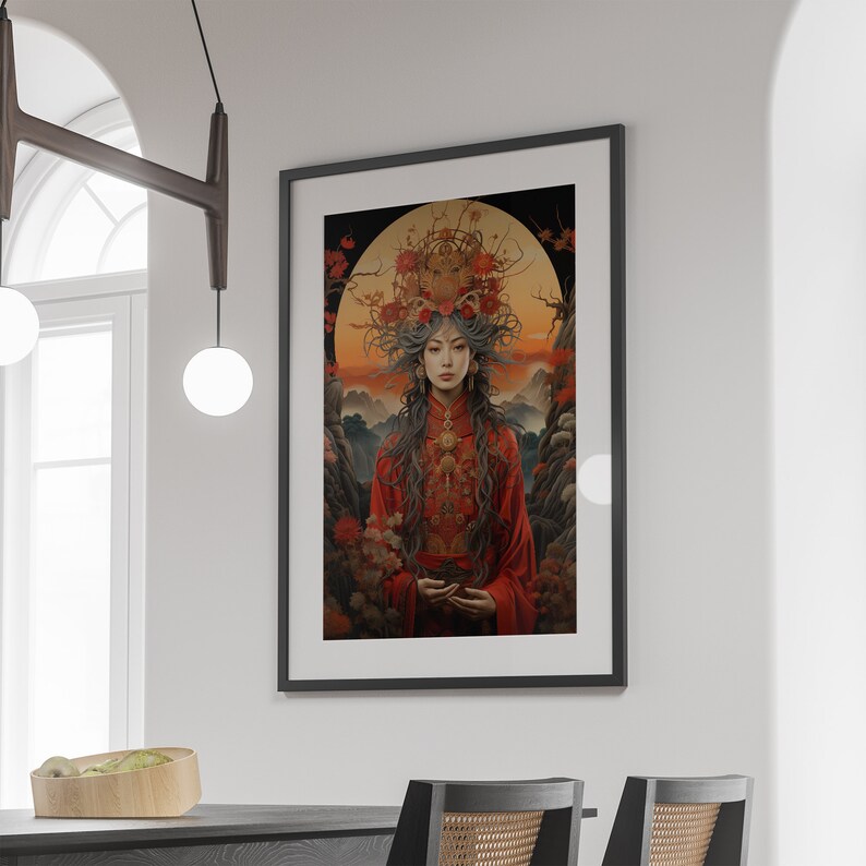 Amaterasu Japanese Goddess of the Sun, Renaissance Painting Wall Art ...