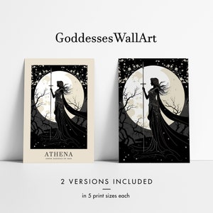 Athena Greek Goddess of War - Goddess Wall Art Greek Mythology Art ...