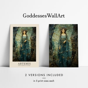 Goddess Artemis Original Artwork, Greek Goddess of Nature, Divine ...