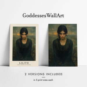 Lilith Jewish Goddess of Darkness, Tonalism Style, Divine Feminine Art ...