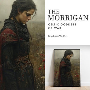 The Morrigan Art Print, Celtic Goddess of War, Celtic Mythology Wall ...