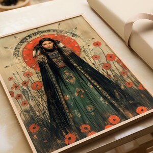 Native American Goddess Asdzáá Nádleehi Wall Art, Navajo Goddess of ...