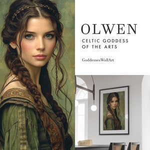 Olwen Art Print, Celtic Goddess of the Arts, Renaissance Painting Wall ...
