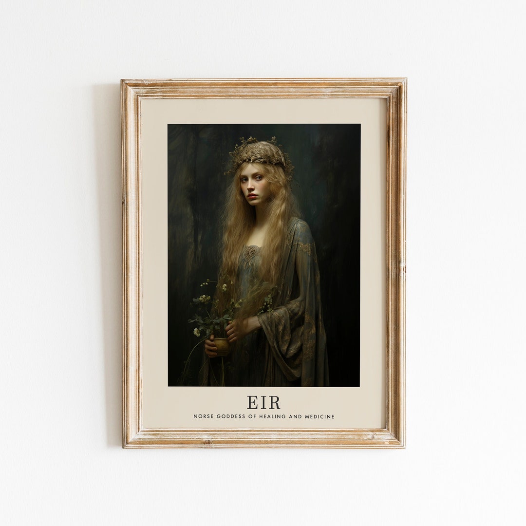Goddess Eir Wall Art Romanticism Style, Norse Goddess of Healing and ...