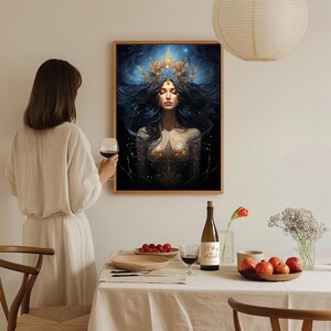 Goddess Asteria Premium Poster Home Decor, Greek Goddess of Stars and ...