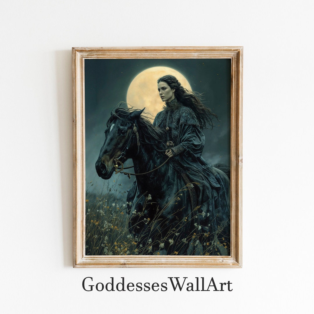 Nótt Norse Goddess of the Night, Norse Mythology, Scandinavian Decor ...