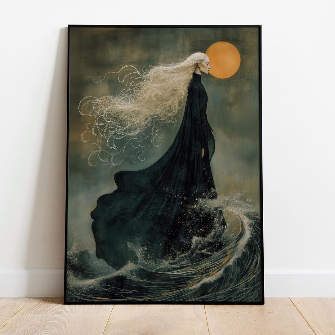 Arte de parede da Deusa Ran | Impressão de bruxa do mar da mitologia ...