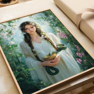 Goddess Hygieia Poster, Greek Goddess of Healing, Cleanliness and ...