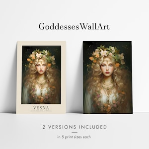 Vesna, Slavic Goddess of Spring Art Print, Slavic Goddess Poster ...