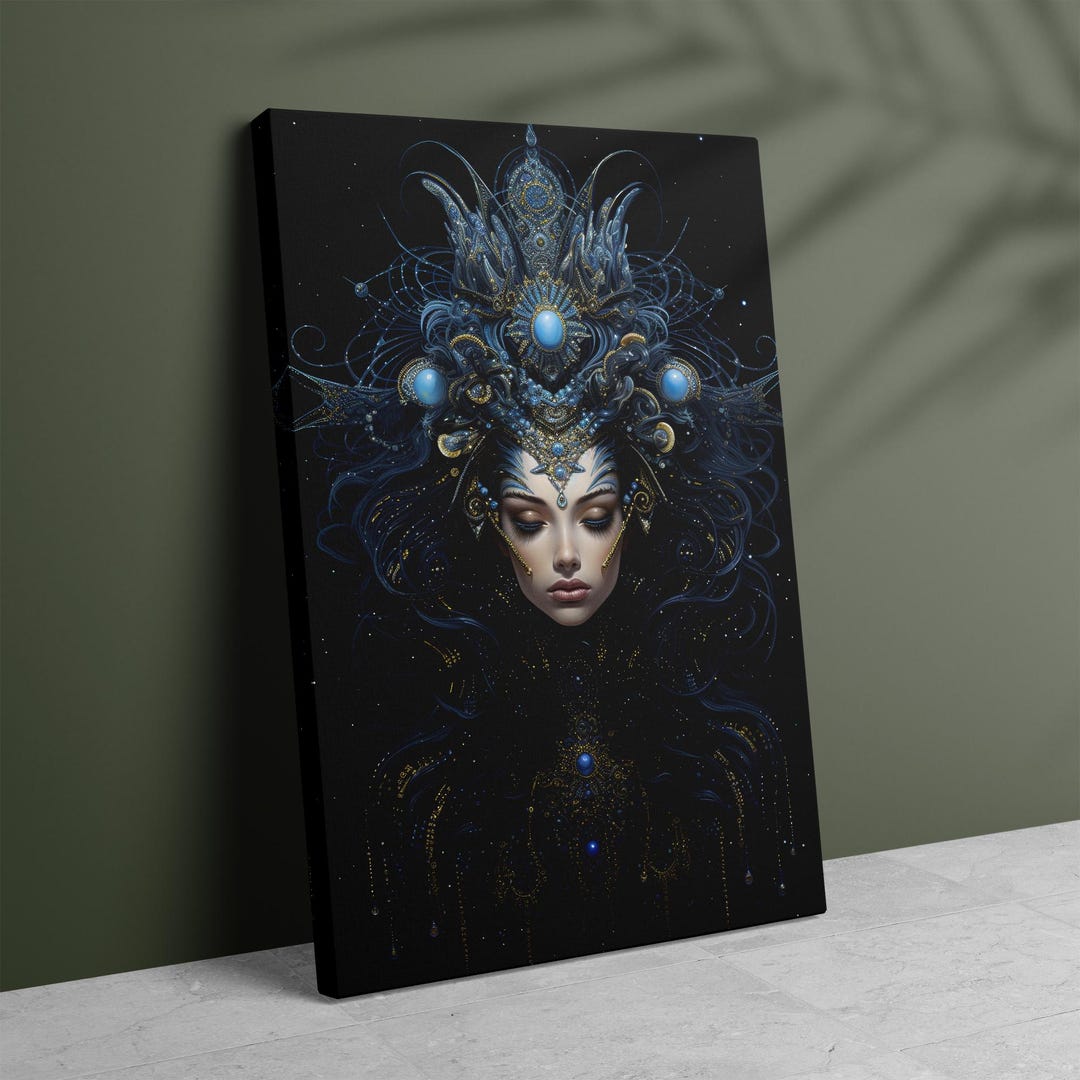 Goddess Nyx Canvas Art, Greek Goddess of Night Sky, Greek Mythology ...