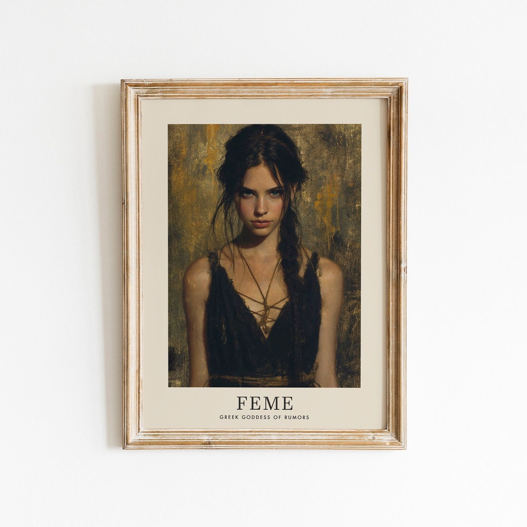 Feme Greek Goddess of Rumors, Goddess Osa, Goddess Fama, Tonalism Style ...