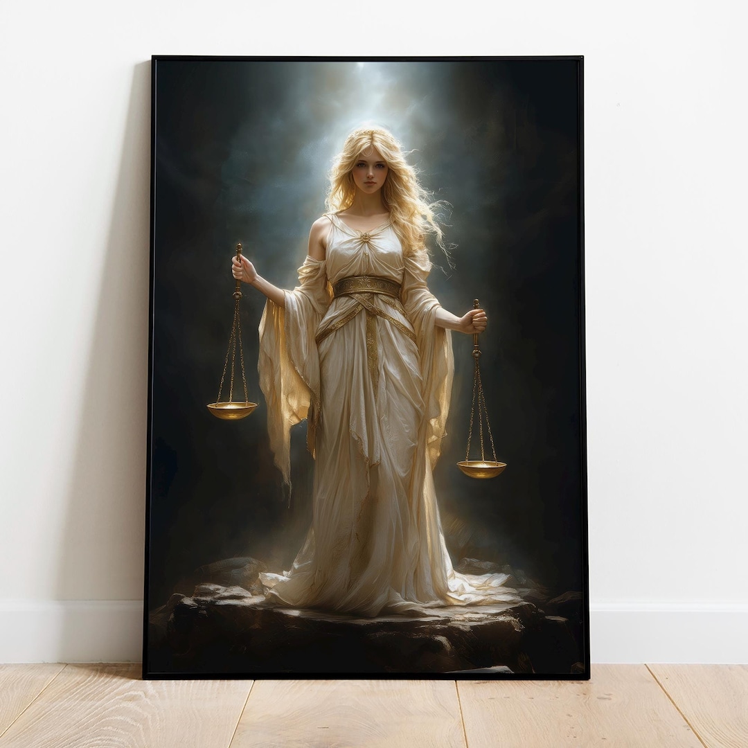 Goddess Dike Premium Matte Poster, Greek Goddess of Justice, Greek ...