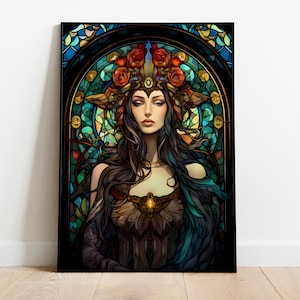 Goddess Lilith Art Print, Jewish Goddess of Darkness, Divine Feminine ...