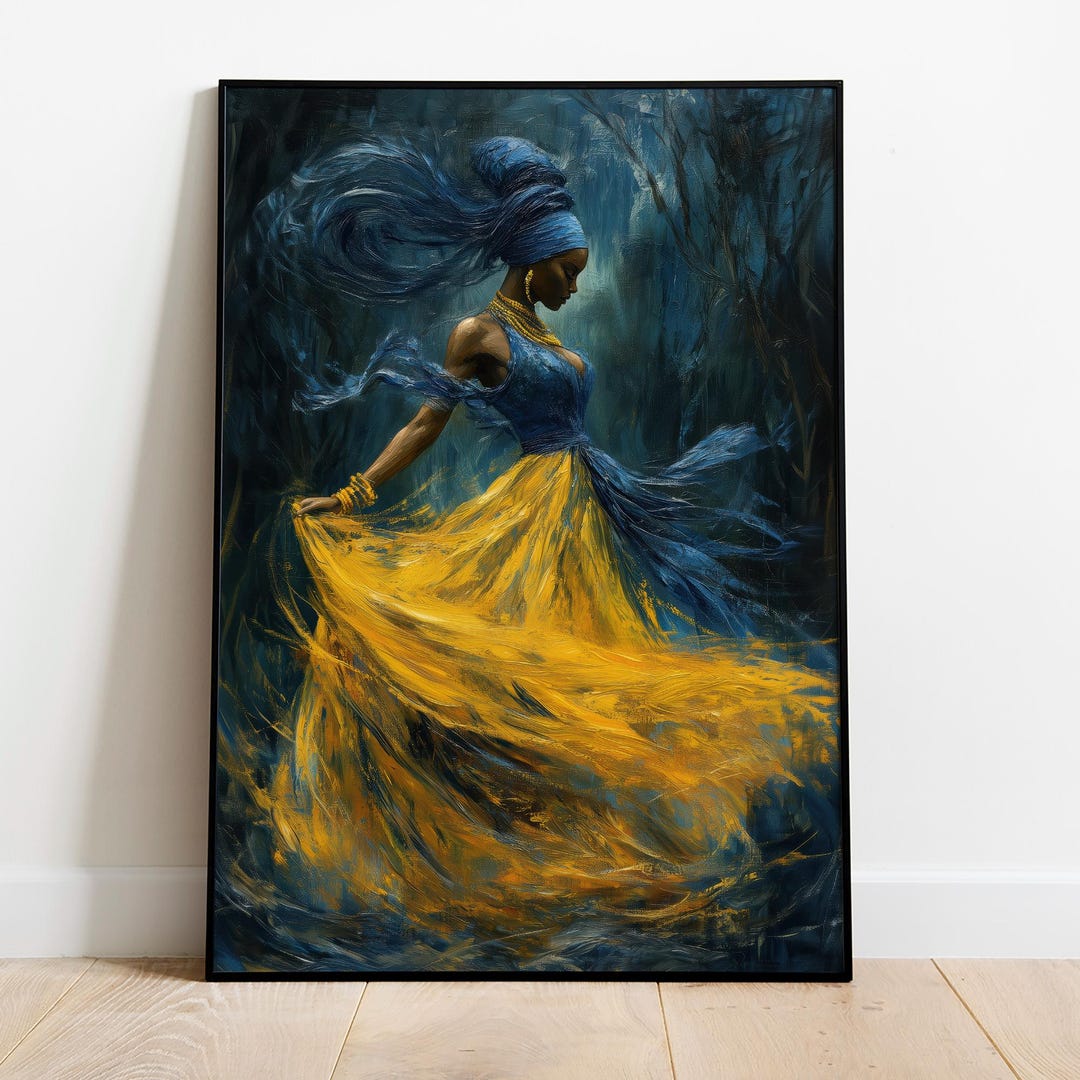 Yoruba Mythology Goddess Oya Wall Art, Orisha Art, Yoruba Goddess ...
