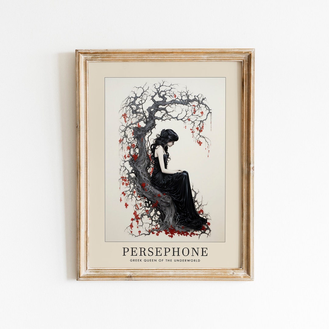 Persephone Art Print, Greek Queen of the Underworld, Goddess Proserpina ...