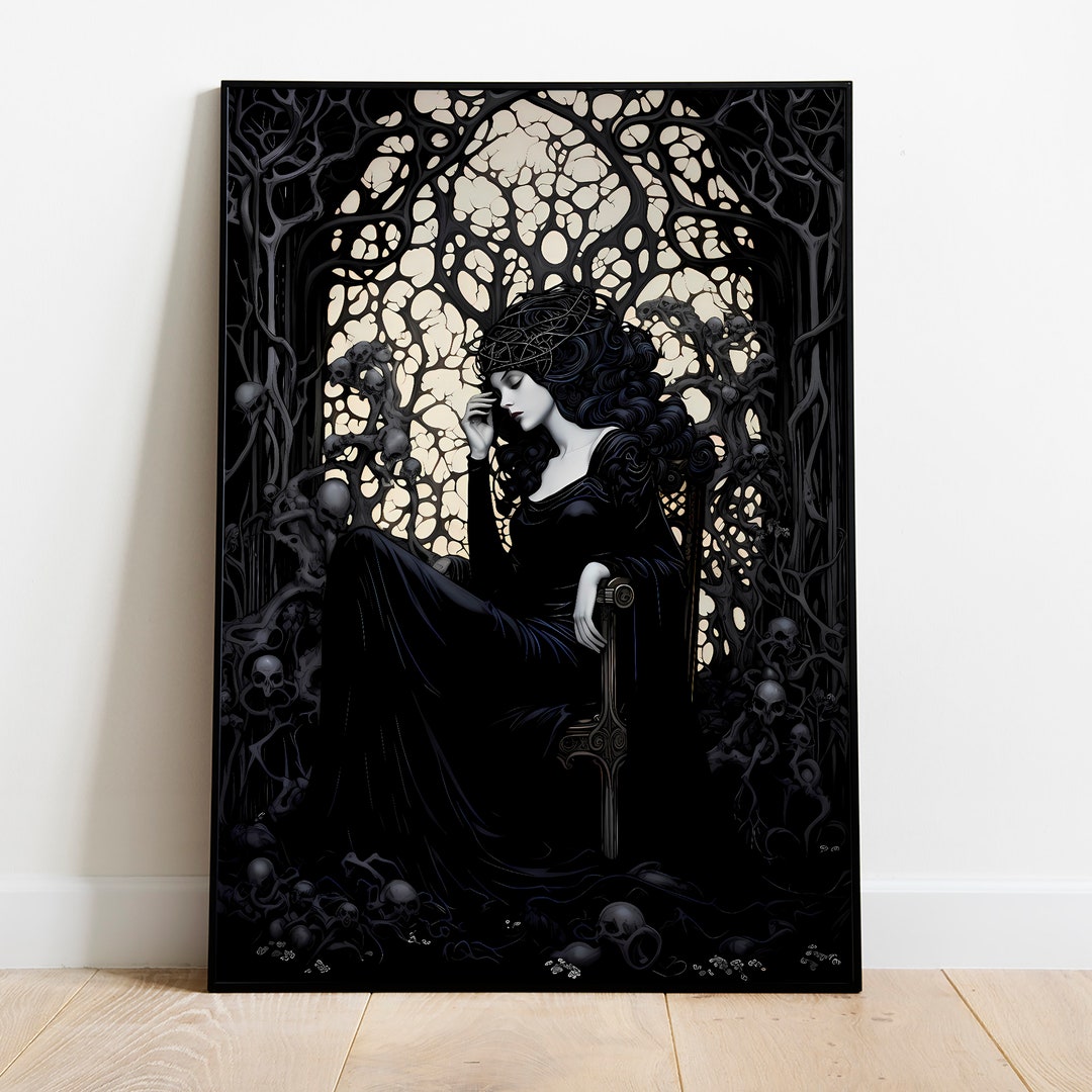 Hel Art Print Norse Goddess of the Underworld Dark Goddess - Etsy