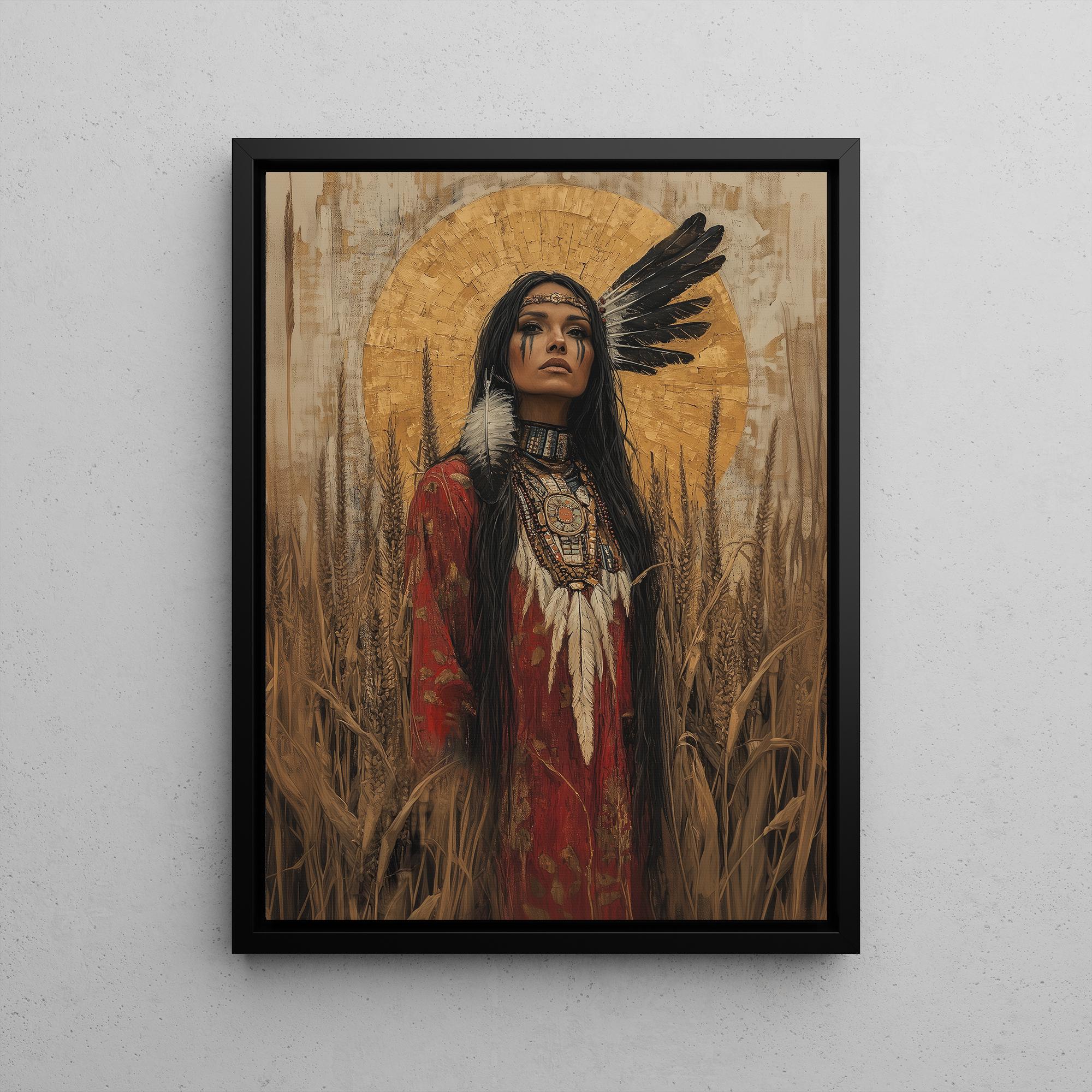 Goddess Selu Print, Cherokee Corn Goddess Wall Art, Native Woman ...