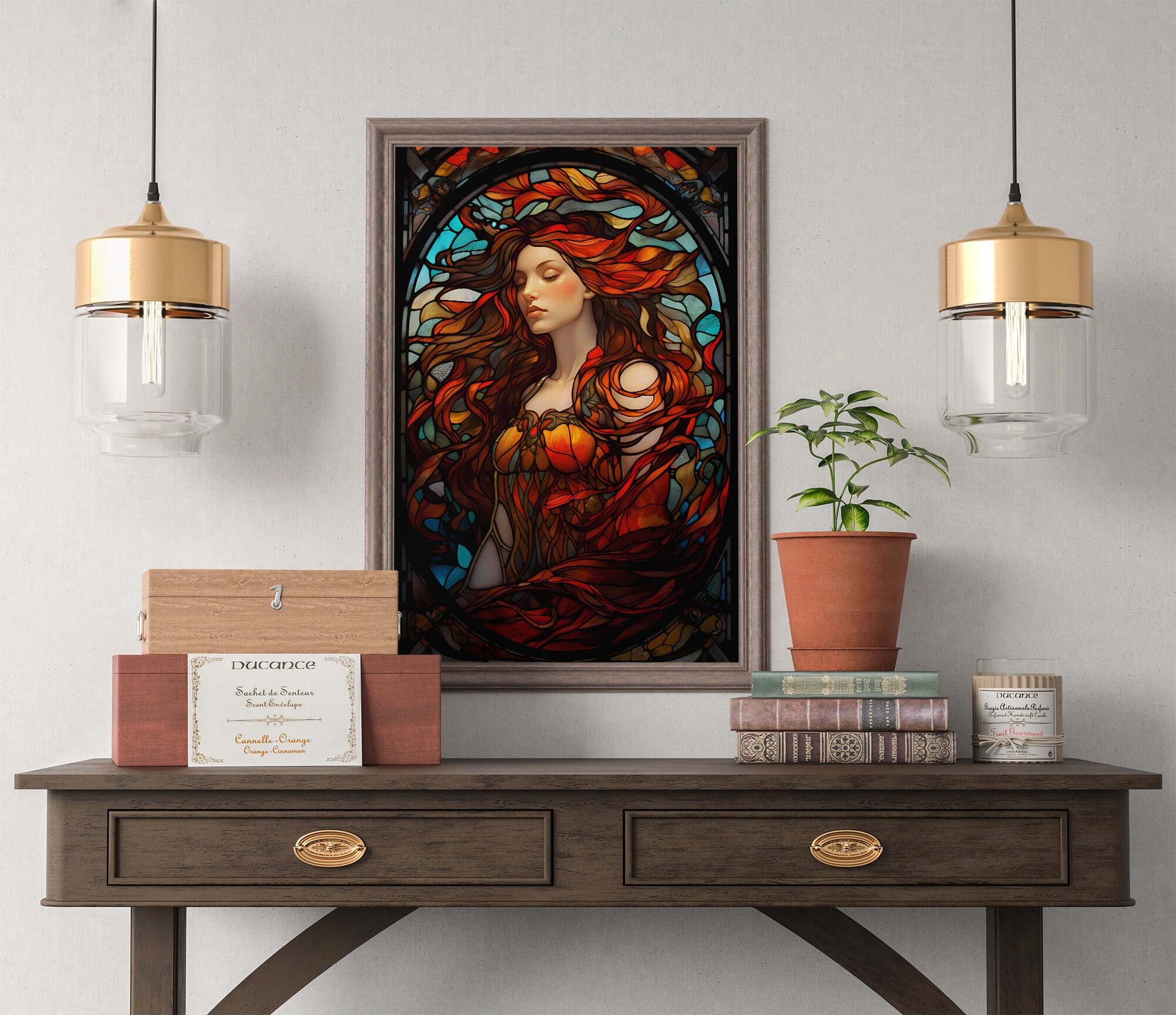 The Morrigan Celtic Goddess of War Digital Stained Glass - Etsy
