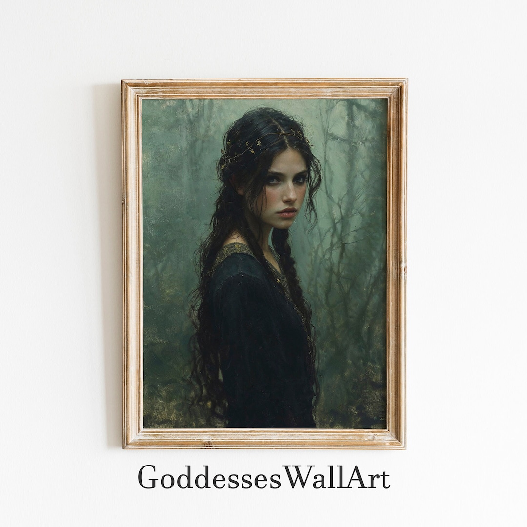 Goddess Nerthus Print, Norse Goddess of Nature, Norse Mythology Decor ...
