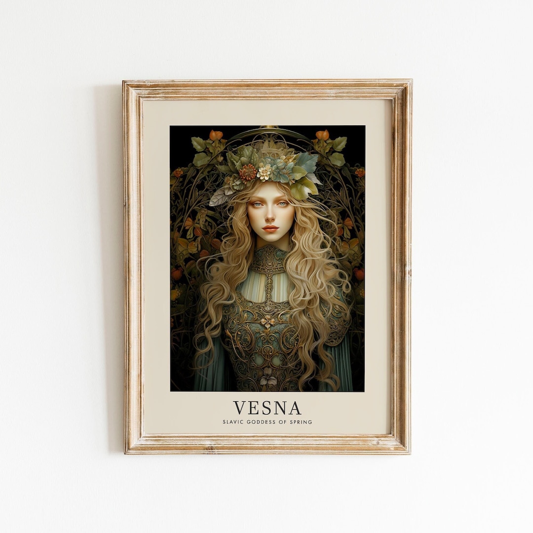 Goddess Vesna Art Print, Slavic Goddess of Spring, Renaissance Painting ...