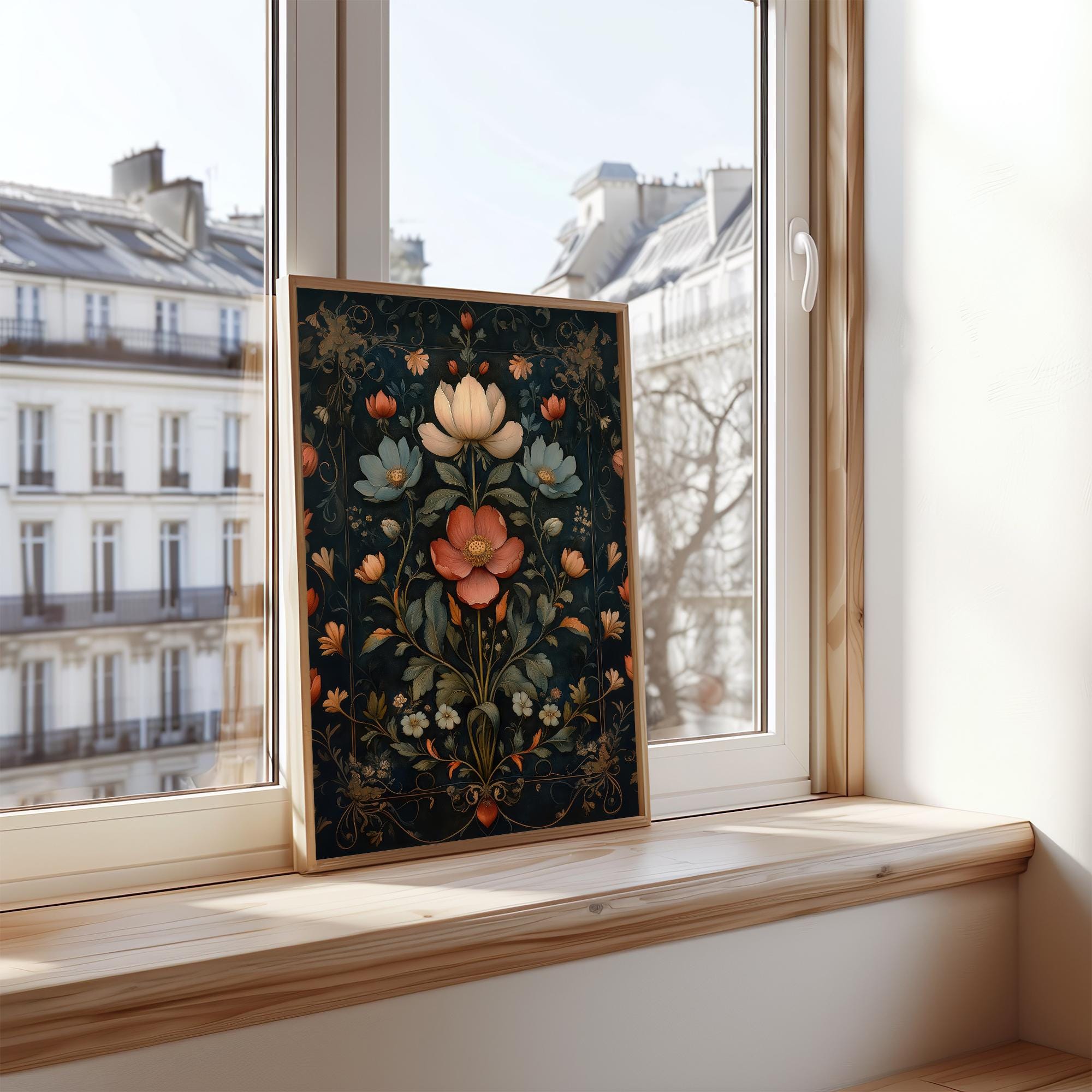 Persephone's Flowers Wall Art, Dark Cottagecore Decor, Floral Prints ...