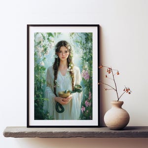 Goddess Hygieia Poster, Greek Goddess of Healing, Cleanliness and ...