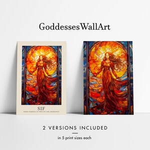 Sif Wall Art, Norse Goddess of Fertility and Abundance, Goddess Sif ...