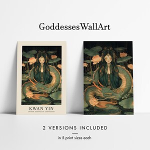Kwan Yin Chinese Goddess of Compassion, Guan Yin Printable, Quanyin ...