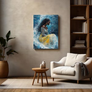 Yemayá Canvas Art, African Goddess of the Sea, Maternal Protector ...