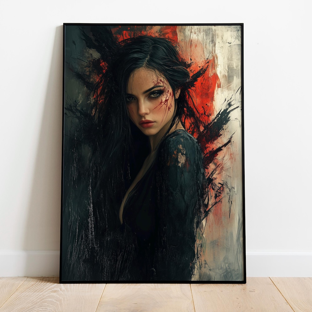 Goddess Lilith Poster, Jewish Goddess of Darkness, Dark Art, Jewish ...