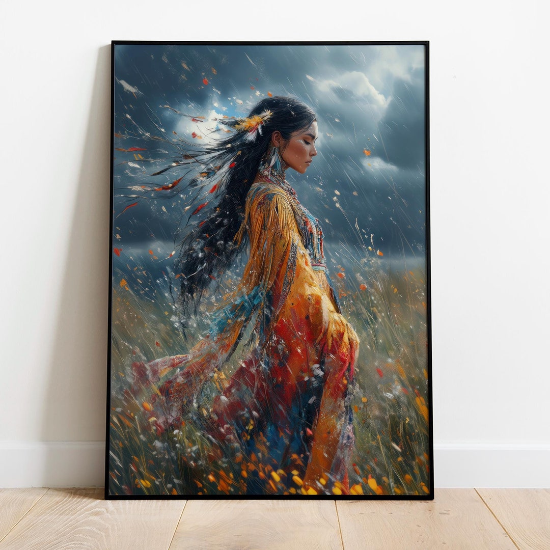 Native American Wall Art, Goddess Atahensic Premium Poster, Iroquois ...