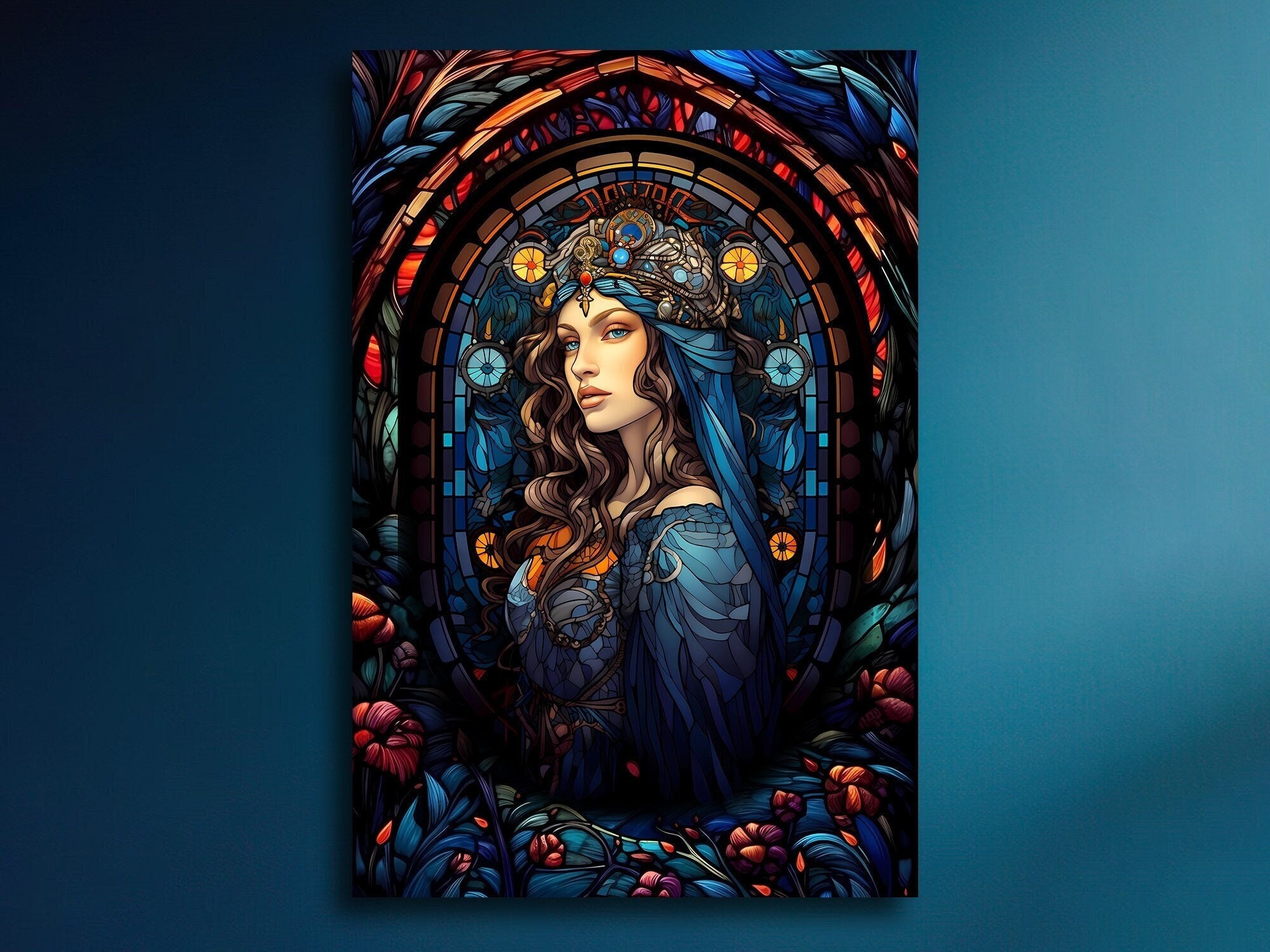 Hecate Greek Goddess of Magic and Witchcraft Wall Art Stained - Etsy