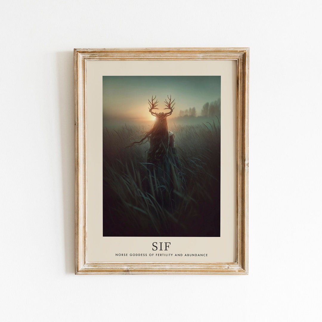 Sif Norse Goddess of Fertility and Abundance, Tonalism Style, Thor's ...