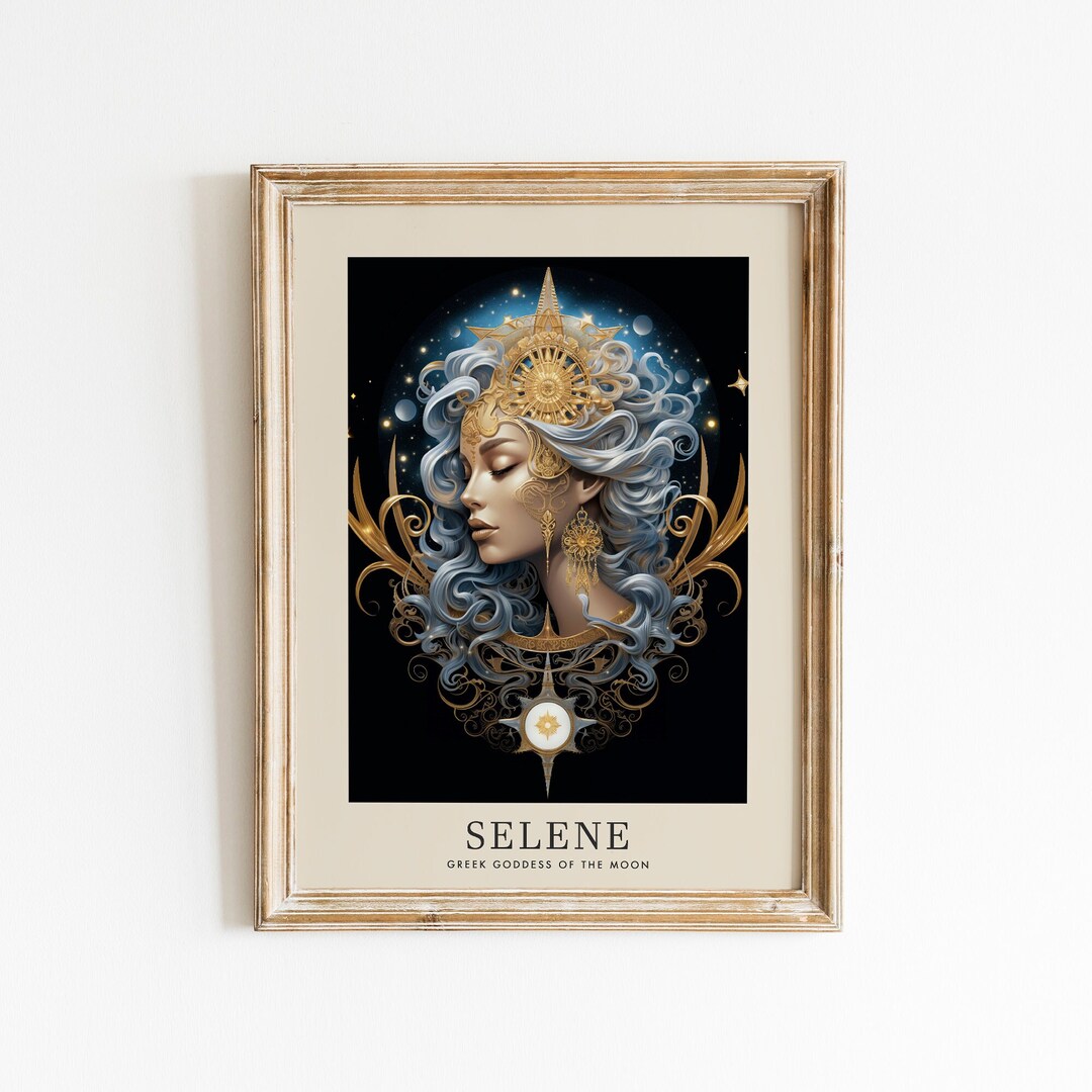 Greek Goddess of the Moon - Selene, Wall Art, Moon Goddess, Greek ...